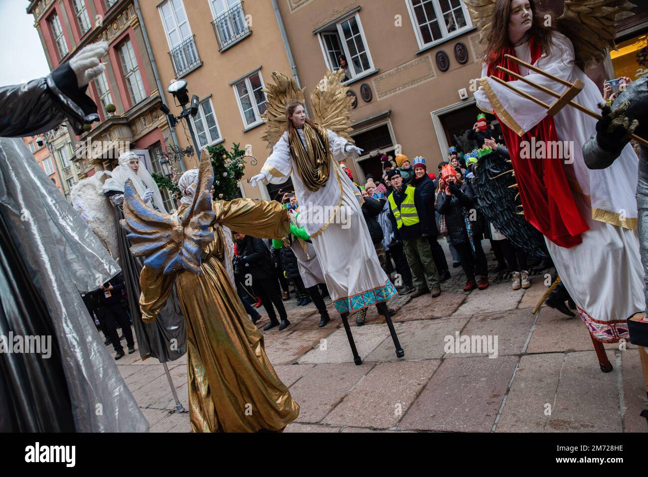 Angels and devils are a constant element of the procession, symbolizing ...