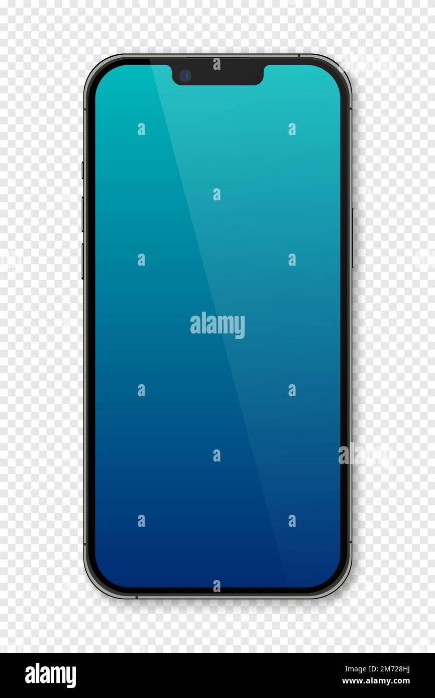 Realistic model smartphone. Smartphone mockup. Device front view. 3D ...
