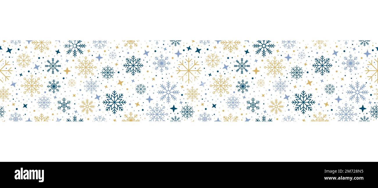 Colorful Snowflakes Border