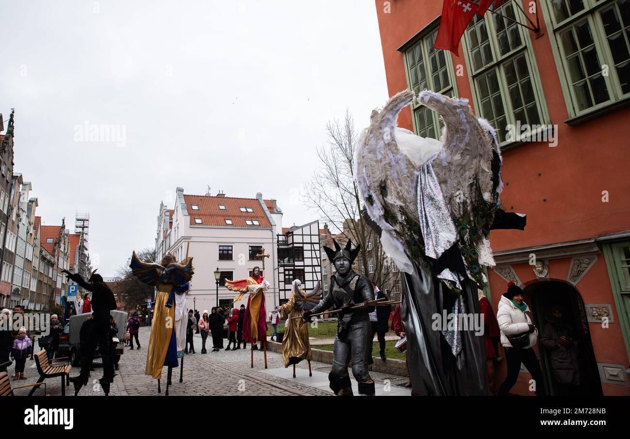 Angels and devils are a constant element of the procession, symbolizing ...