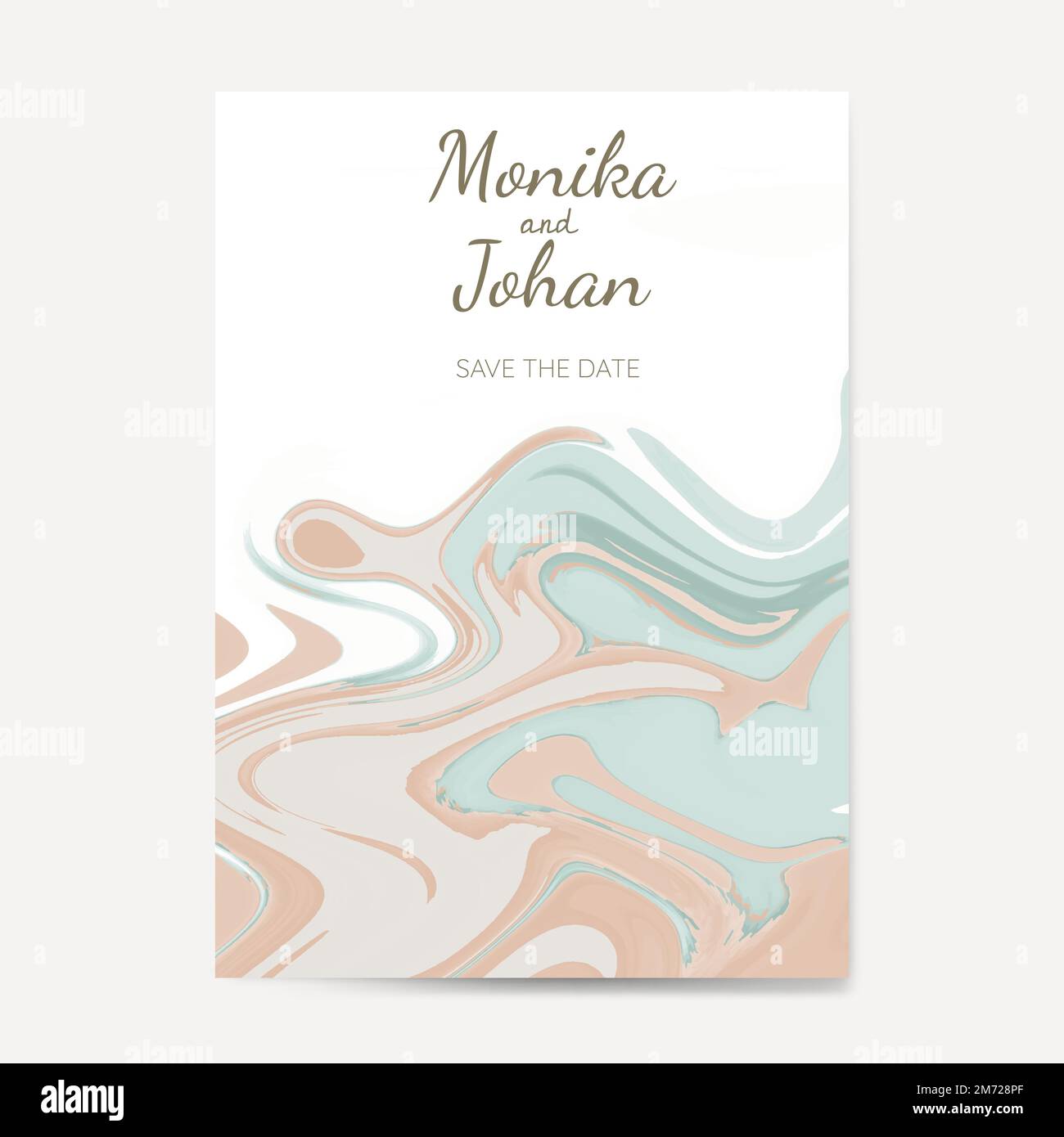 Pastel wedding invitation card vector Stock Vector Image & Art - Alamy