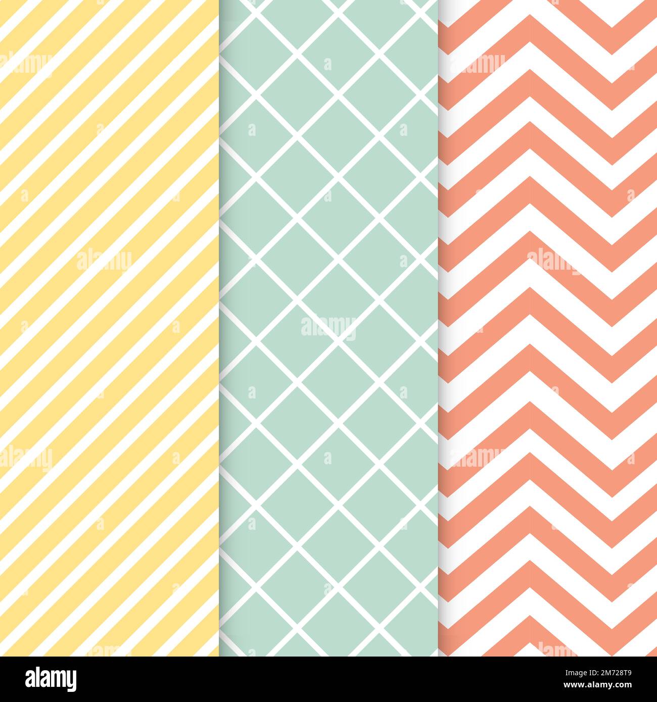 Pastel mixed seamless pattern vector set Stock Vector Image & Art - Alamy