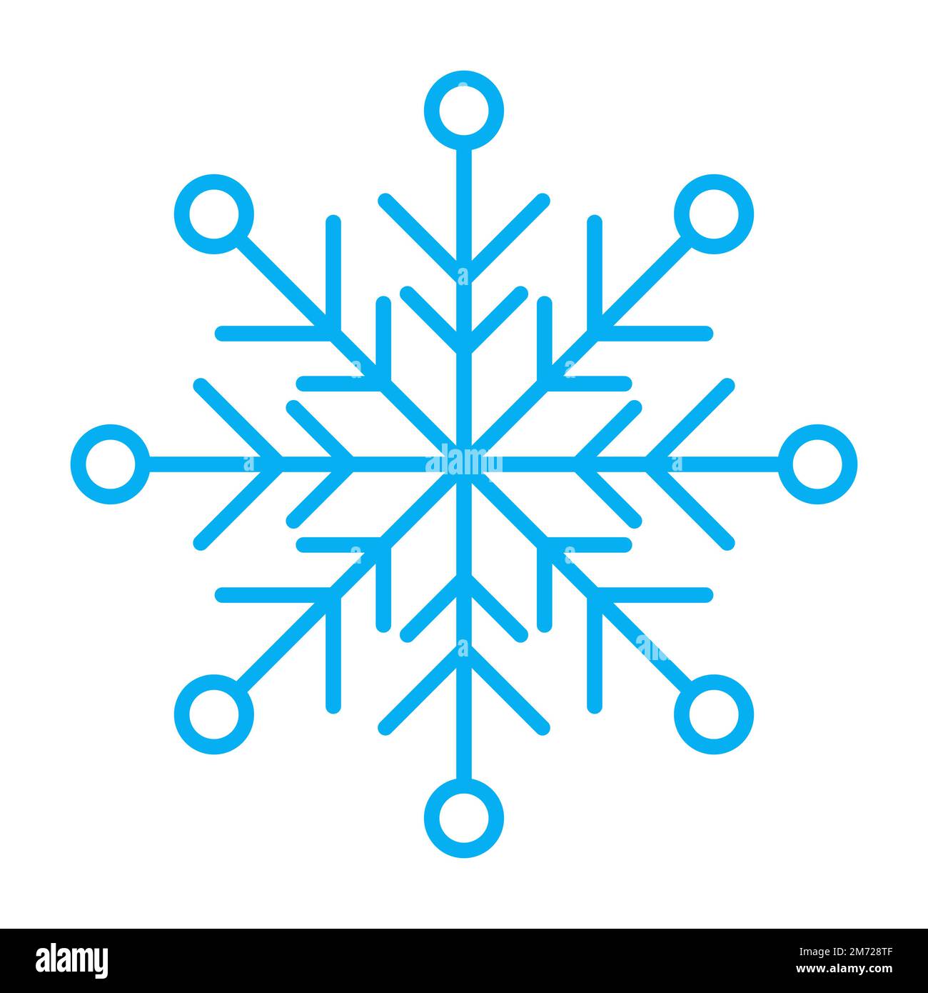 Snowflake. Snowflake icon. Simple snowflake icon in line style design ...