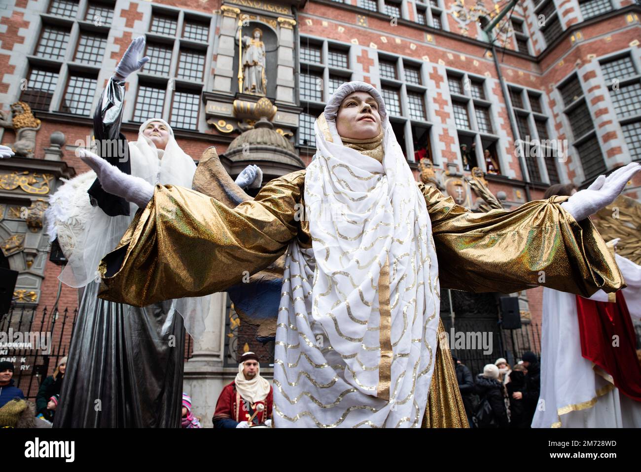 Angels and devils are a constant element of the procession, symbolizing ...