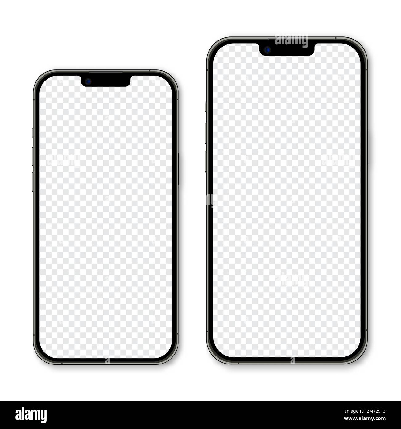 Realistic model smartphone. Smartphone mockup. Device front view. 3D ...