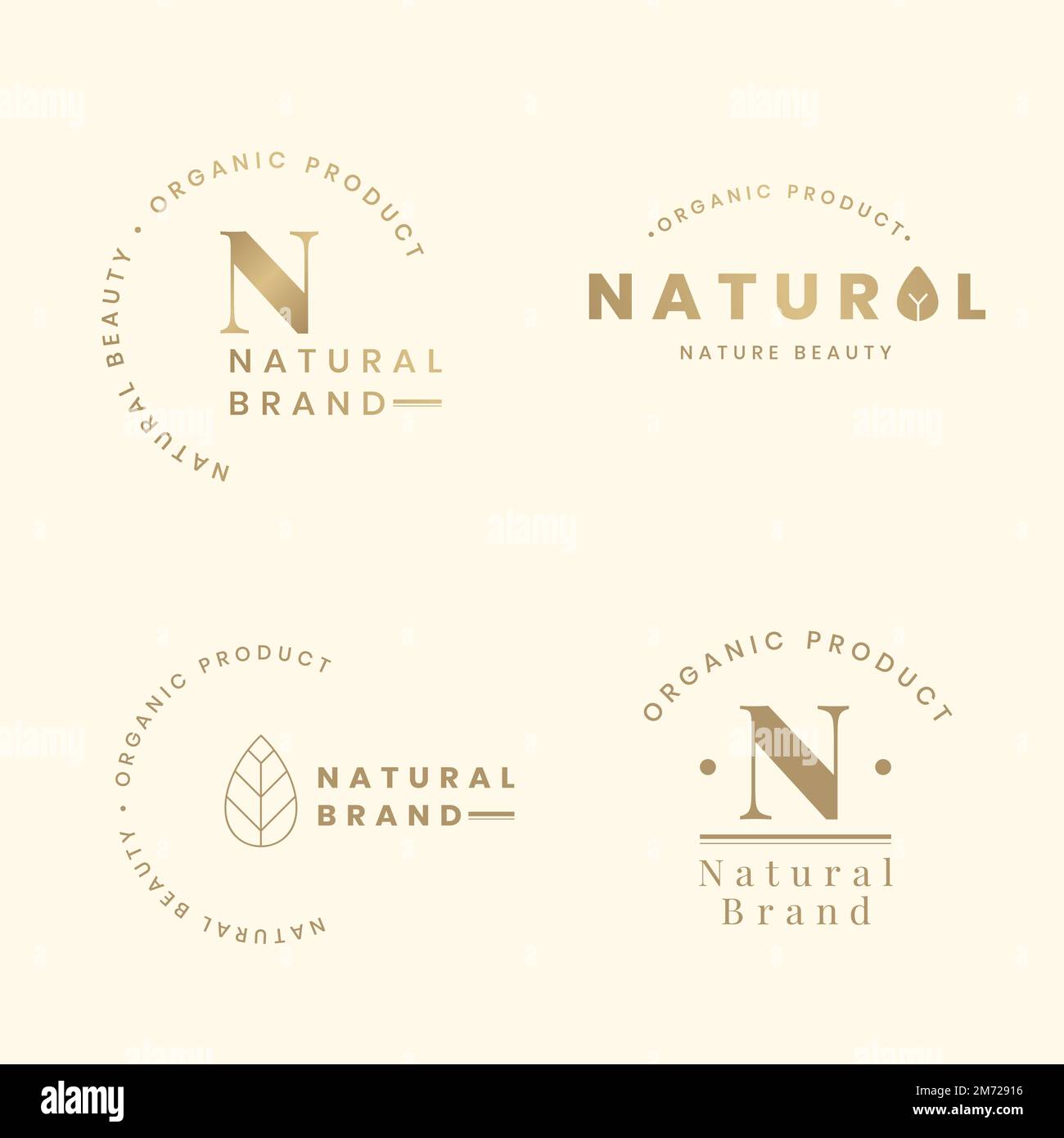 Natural brand logo badges vector set Stock Vector Image & Art - Alamy