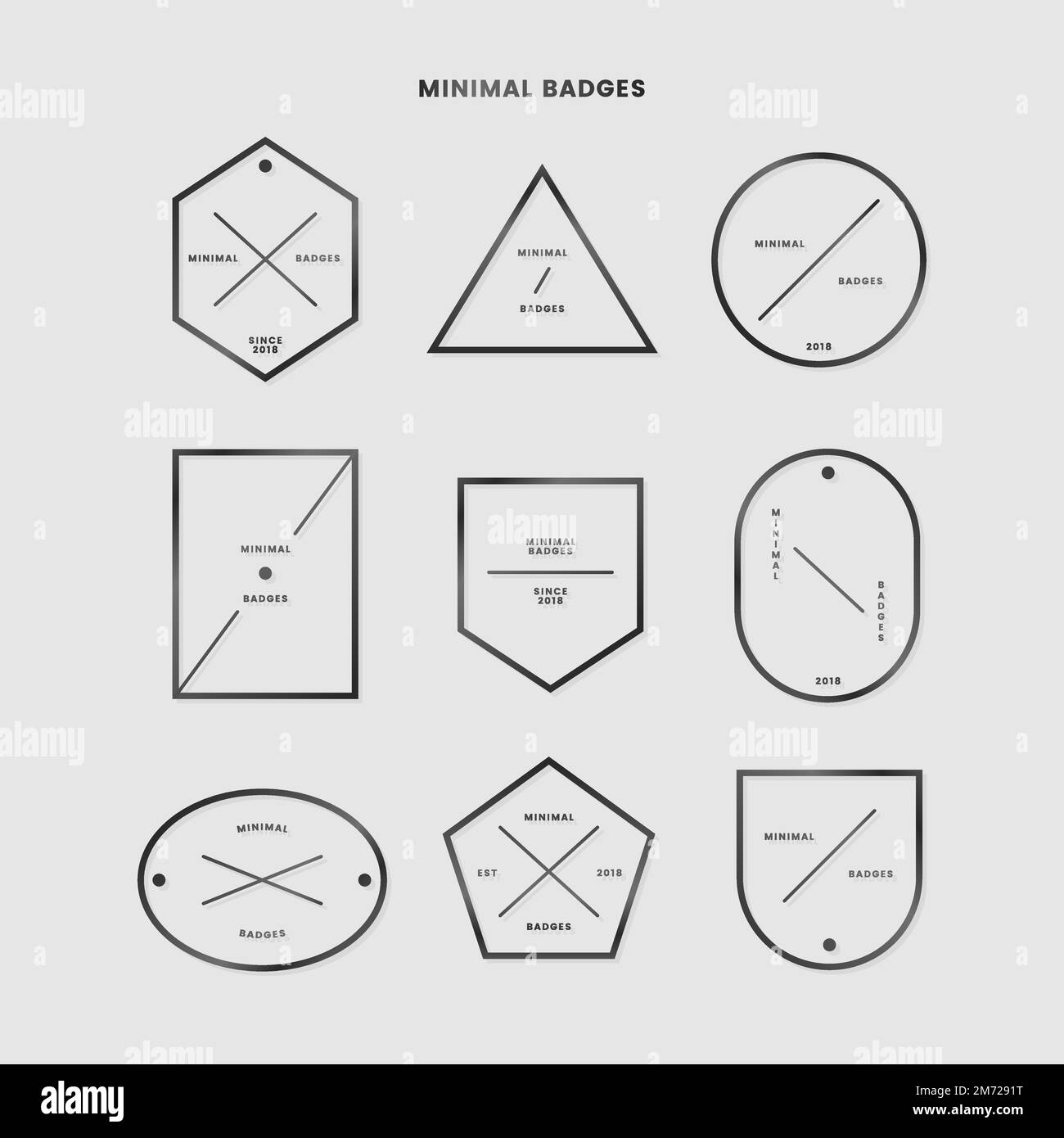 Simple black logos and labels vector set Stock Vector Image & Art - Alamy