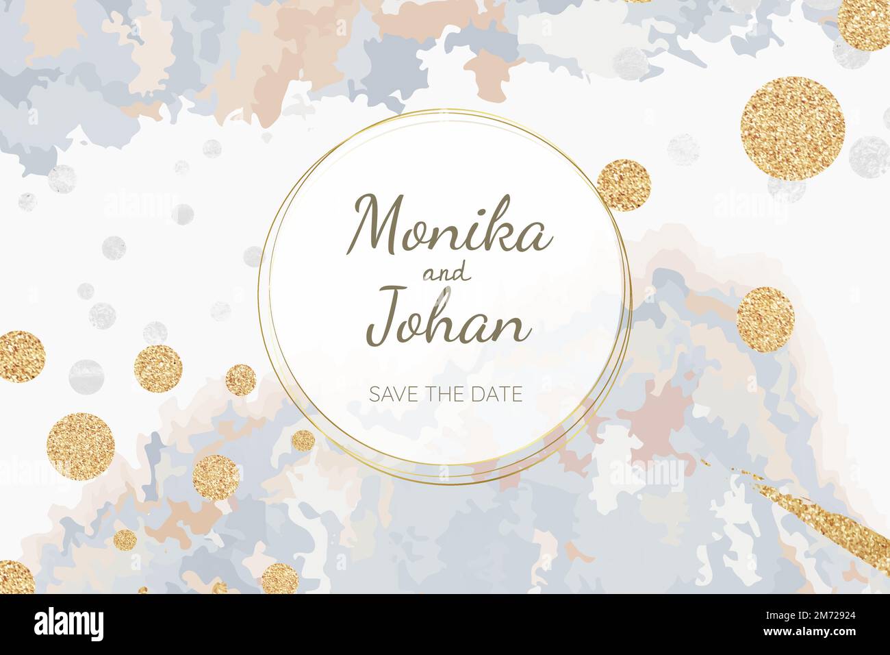Pastel wedding invitation card vector Stock Vector Image & Art - Alamy