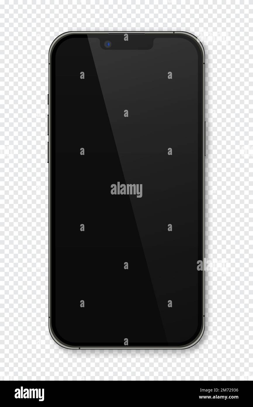 Realistic model smartphone. Smartphone mockup. Device front view. 3D ...
