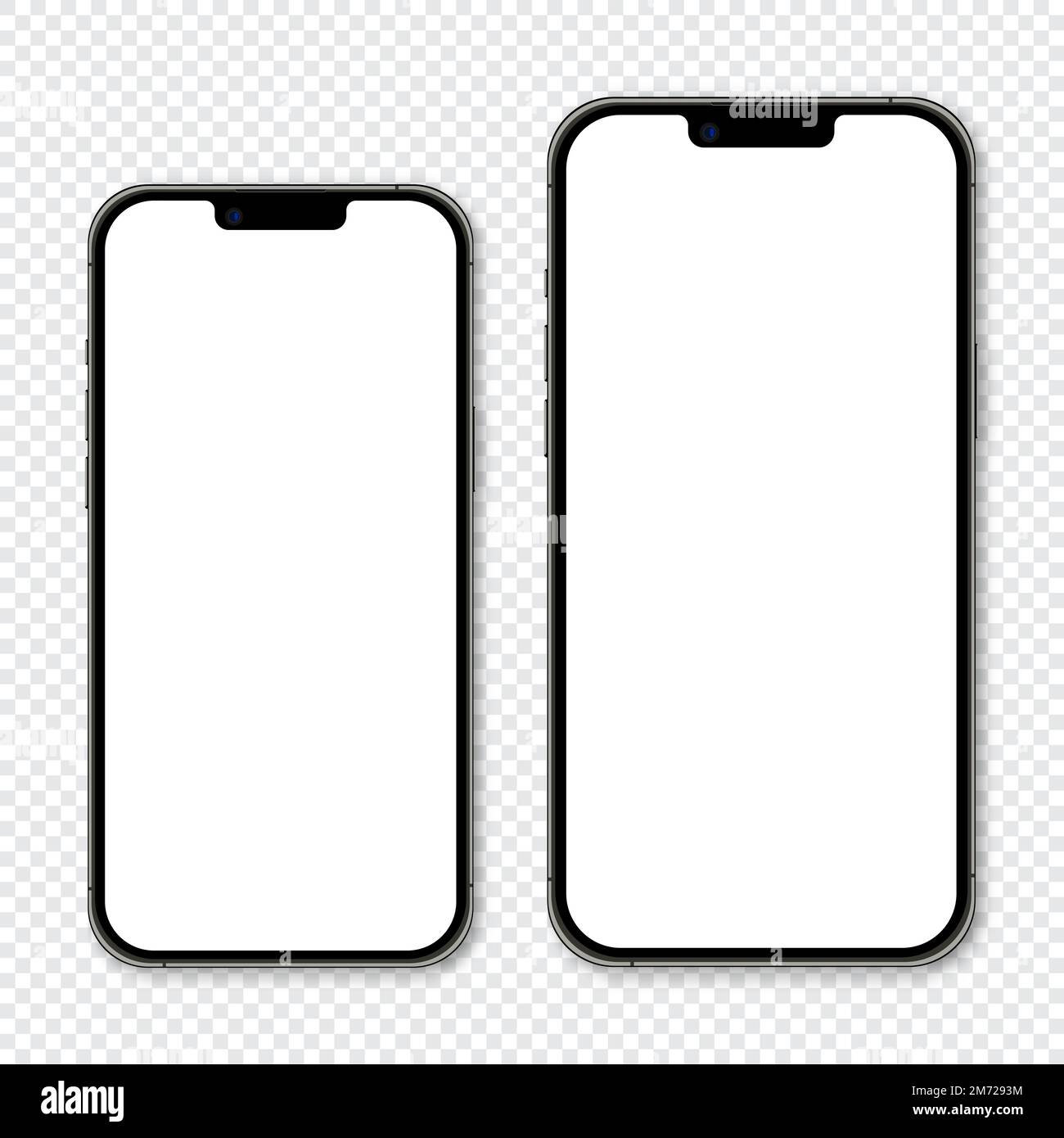 Realistic model smartphone. Smartphone mockup. Device front view. 3D ...