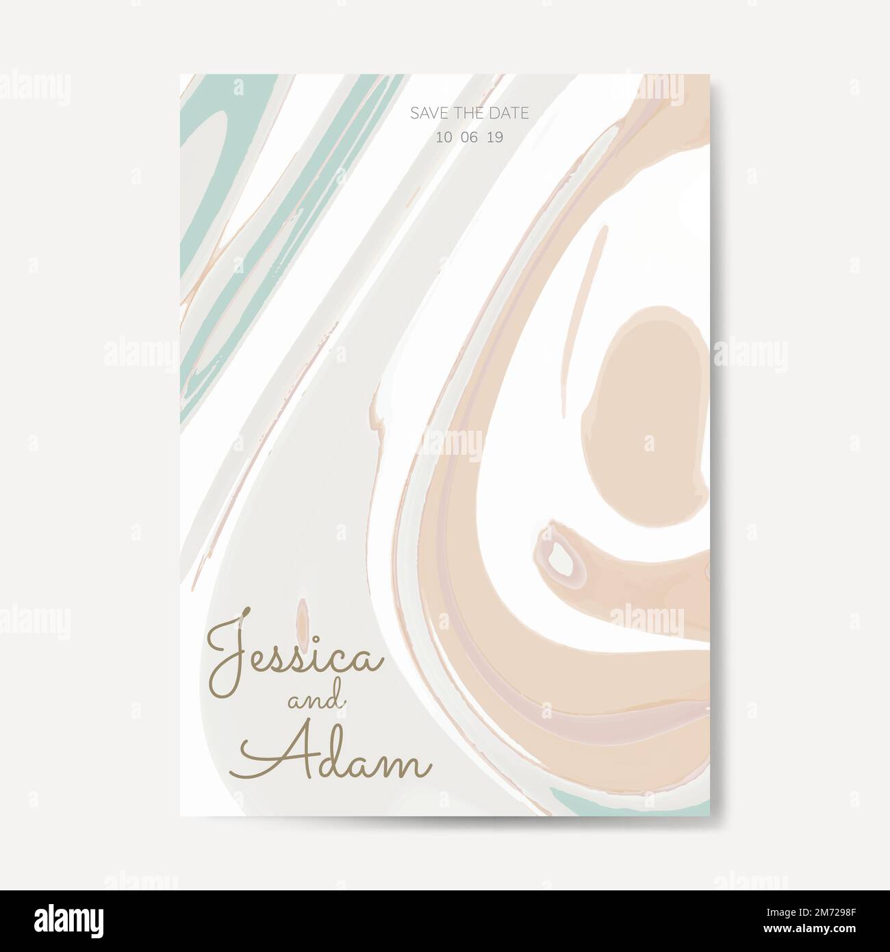 Pastel wedding invitation card vector Stock Vector Image & Art - Alamy
