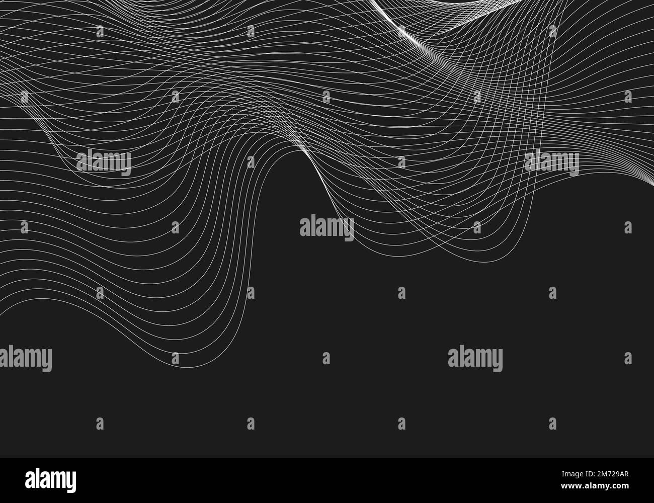 White moiré wave on black background Stock Vector Image & Art - Alamy