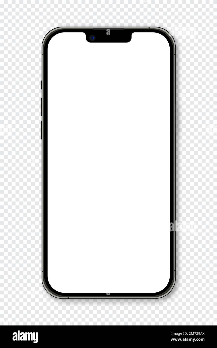 Realistic model smartphone. Smartphone mockup. Device front view. 3D ...