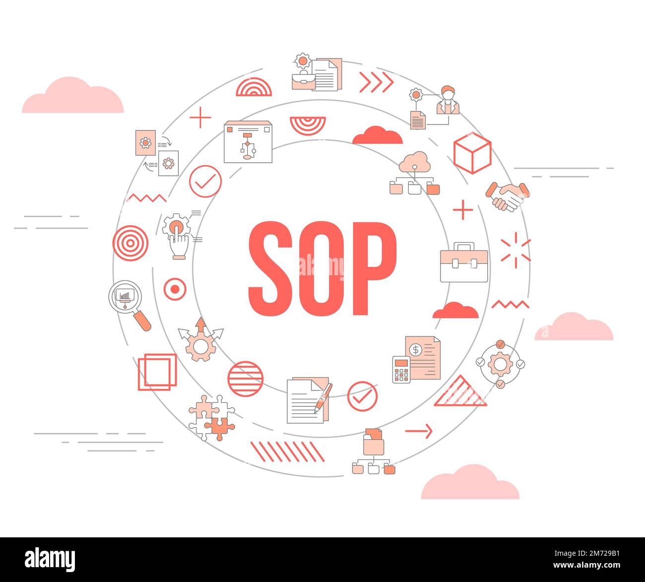 sop standard operating procedure concept with icon set template banner ...