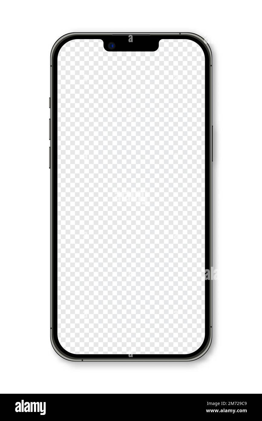 Realistic model smartphone. Smartphone mockup. Device front view. 3D ...