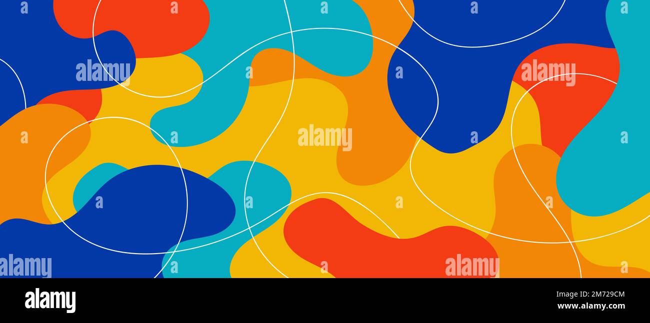 Abstract pop art color paint splash pattern background. Memphis ...