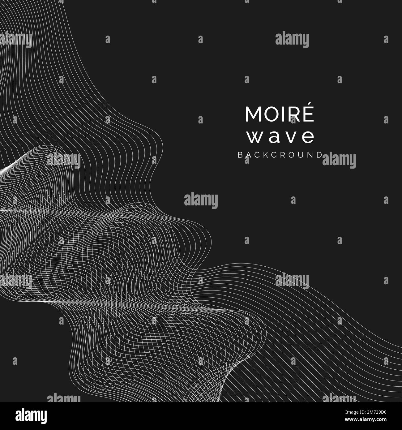 White moiré wave on black background Stock Vector Image & Art - Alamy