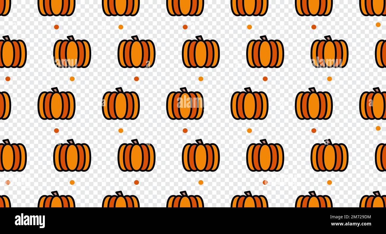 Pumpkin seamless pattern cute background. Vector cute pumpkins seamless ...