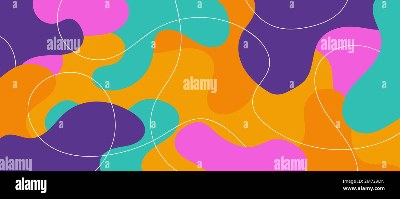 Abstract pop art color paint splash pattern background. Memphis ...