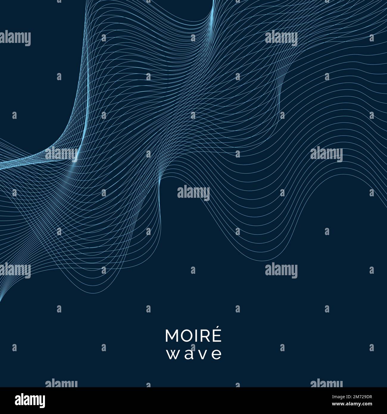 Sky blue moiré wave on space blue background Stock Vector Image & Art ...