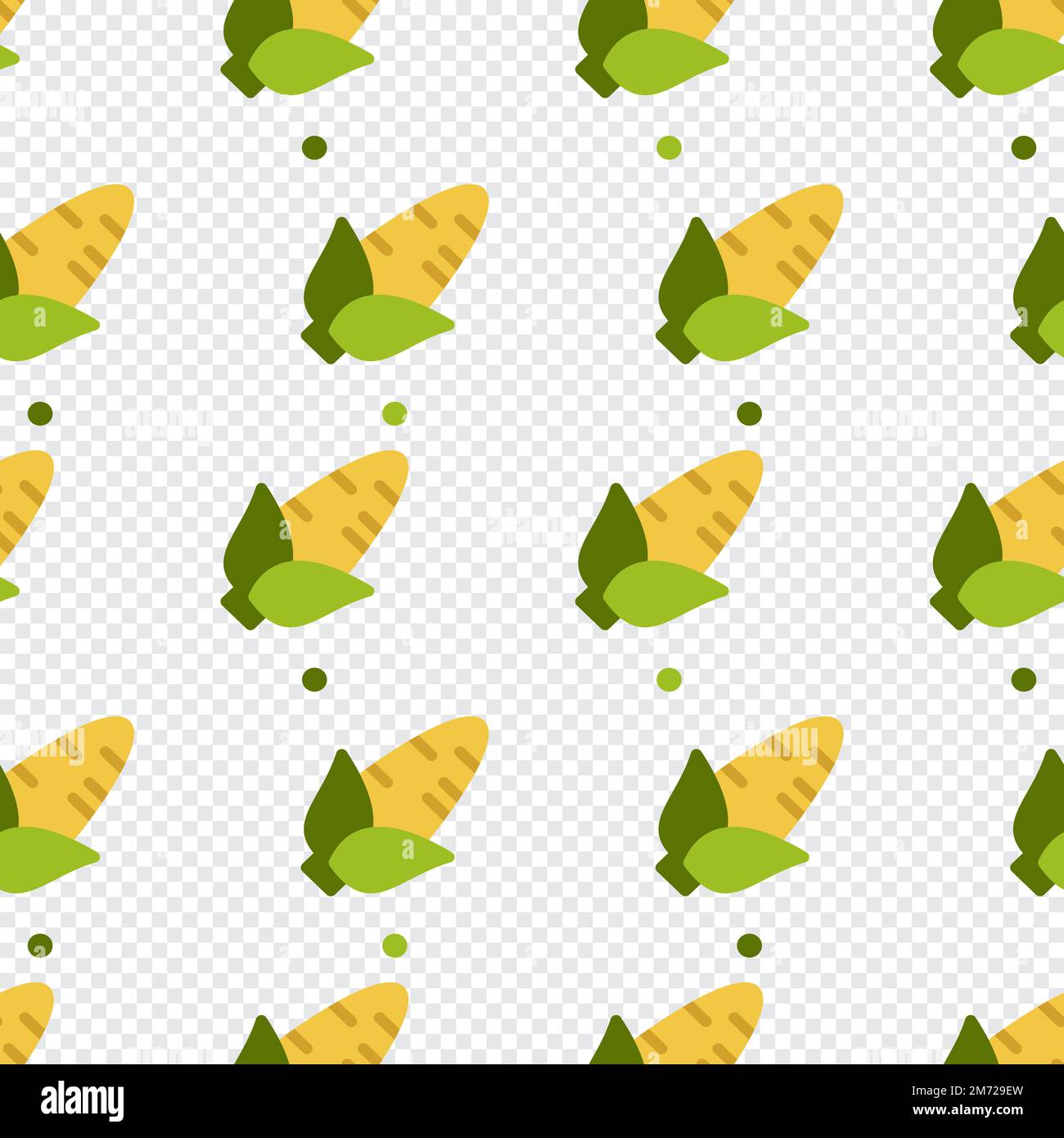 Corn seamless pattern cute background. Vector cute corns seamless ...