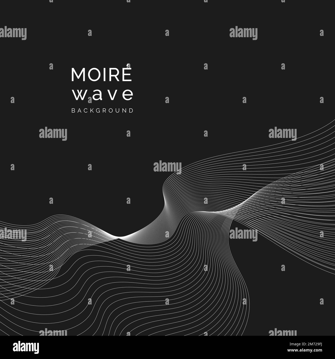 White moiré wave on black background Stock Vector Image & Art - Alamy