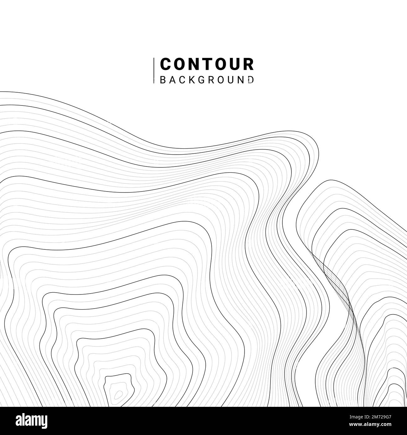 Black and white abstract map contour lines background Stock Vector ...