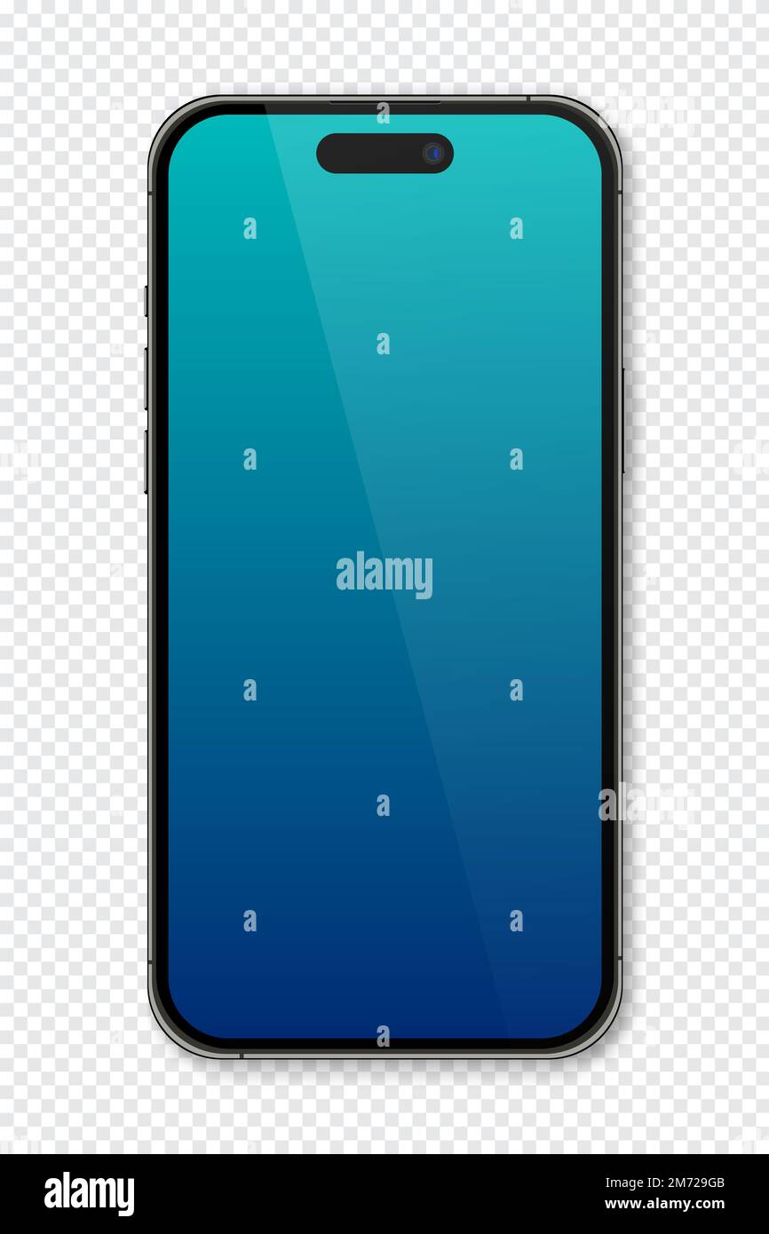 Realistic model smartphone. Smartphone mockup. Device front view. 3D ...
