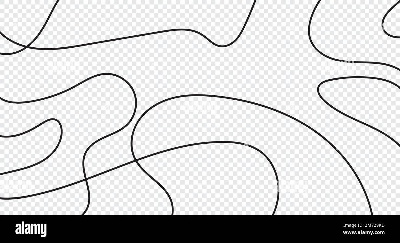 Curve Waves Pattern Thin Line Wavy Abstract Background Line Art