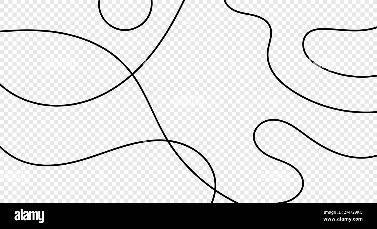 Curve Waves Pattern Thin Line Wavy Abstract Background Line Art