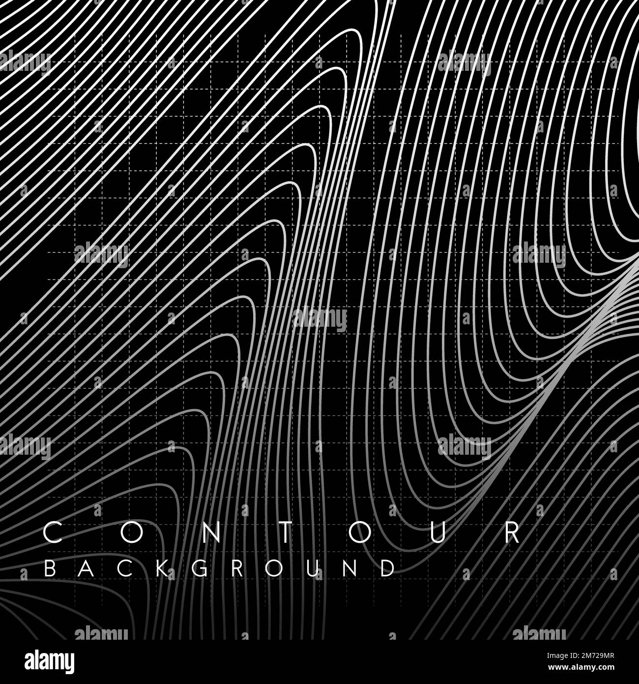 Black and white abstract map contour lines background Stock Vector ...