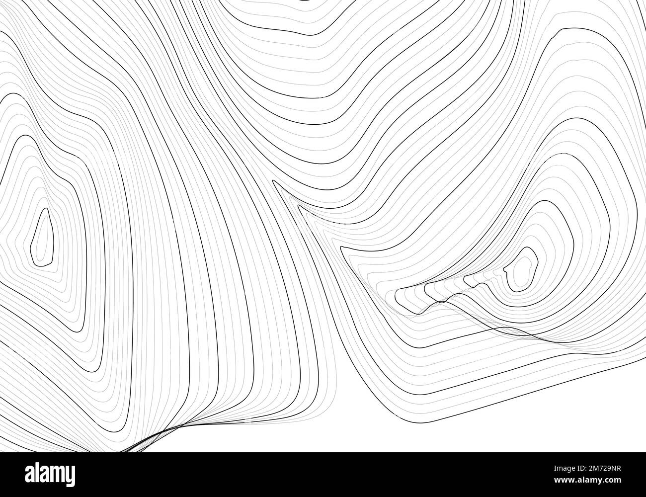 Black and white abstract map contour lines background Stock Vector ...