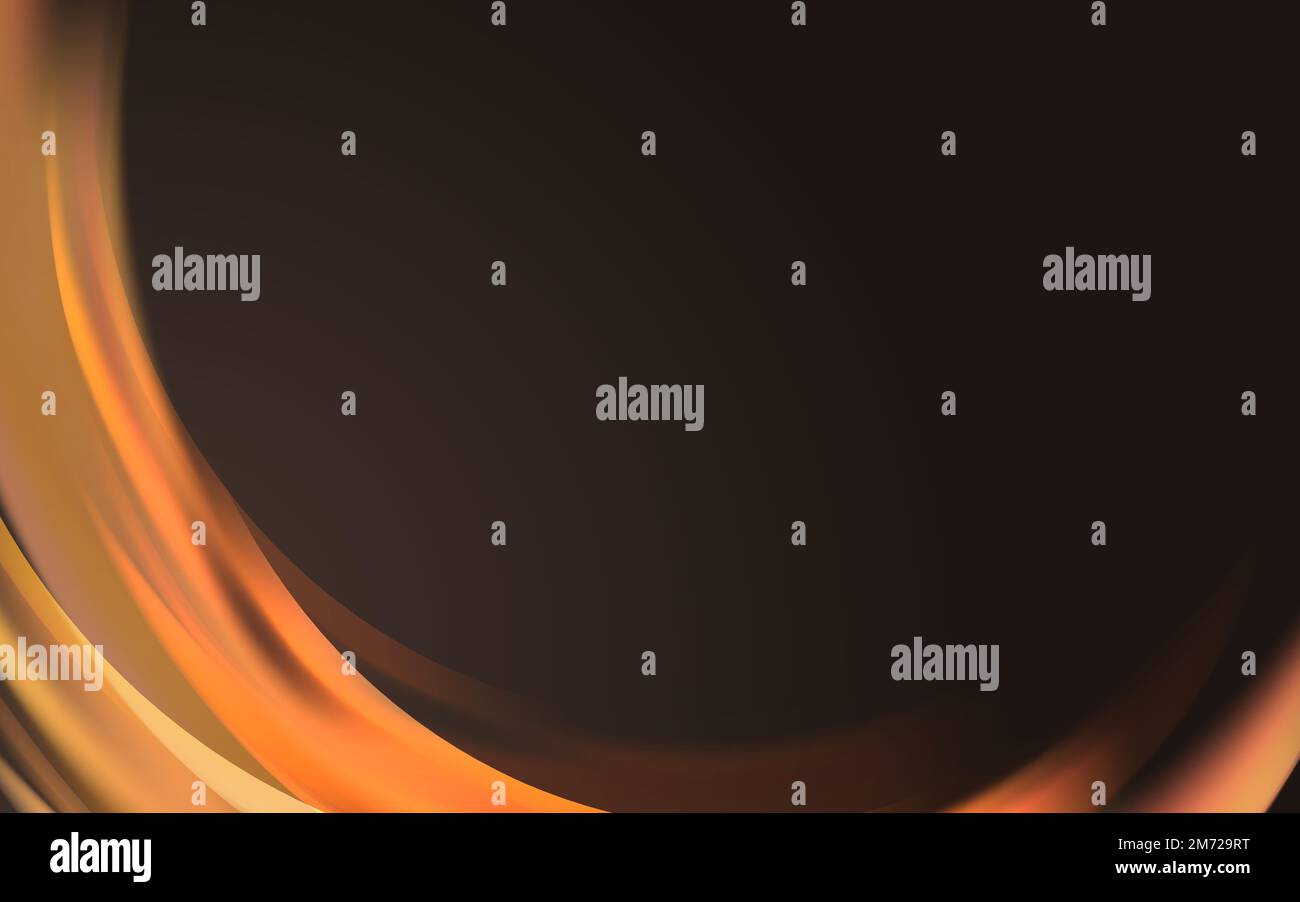 Orange light wave border background Stock Vector Image & Art - Alamy