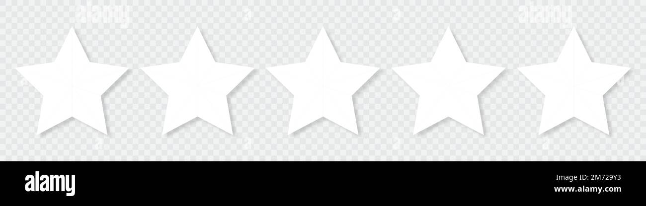 White five stars quality rating icons. 5 stars icon. Five star sign ... White five stars quality rating icons. 5 stars icon. Five star sign ...