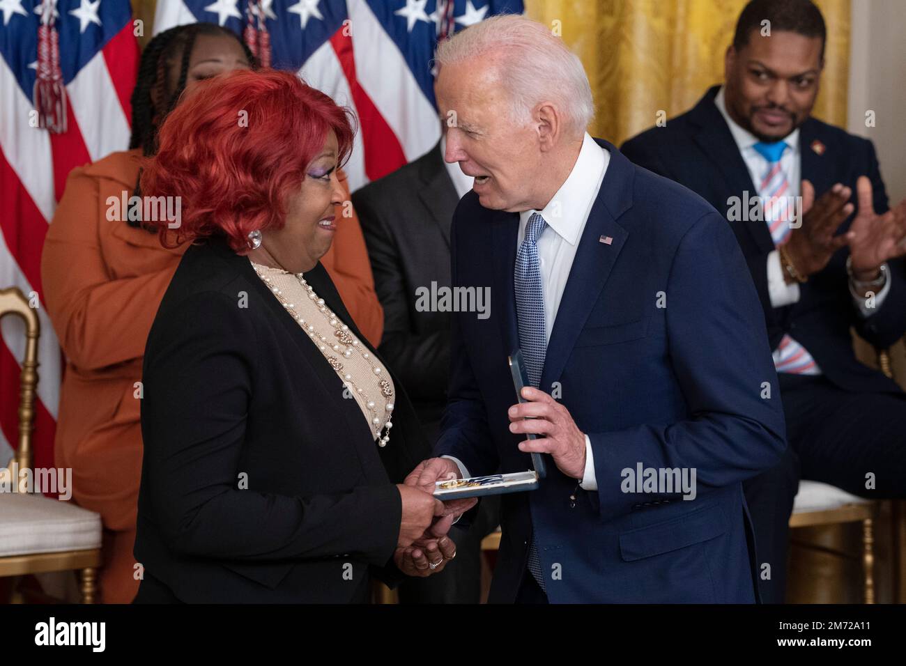 United States President Joe Biden presents the the Presidential ...