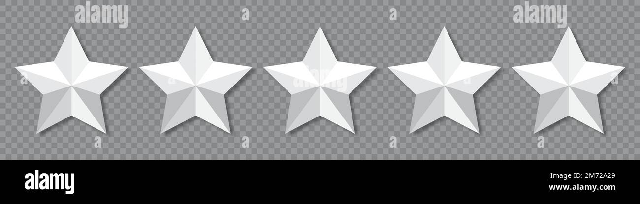White five stars quality rating icons. 5 stars icon. Five star sign ... White five stars quality rating icons. 5 stars icon. Five star sign ...