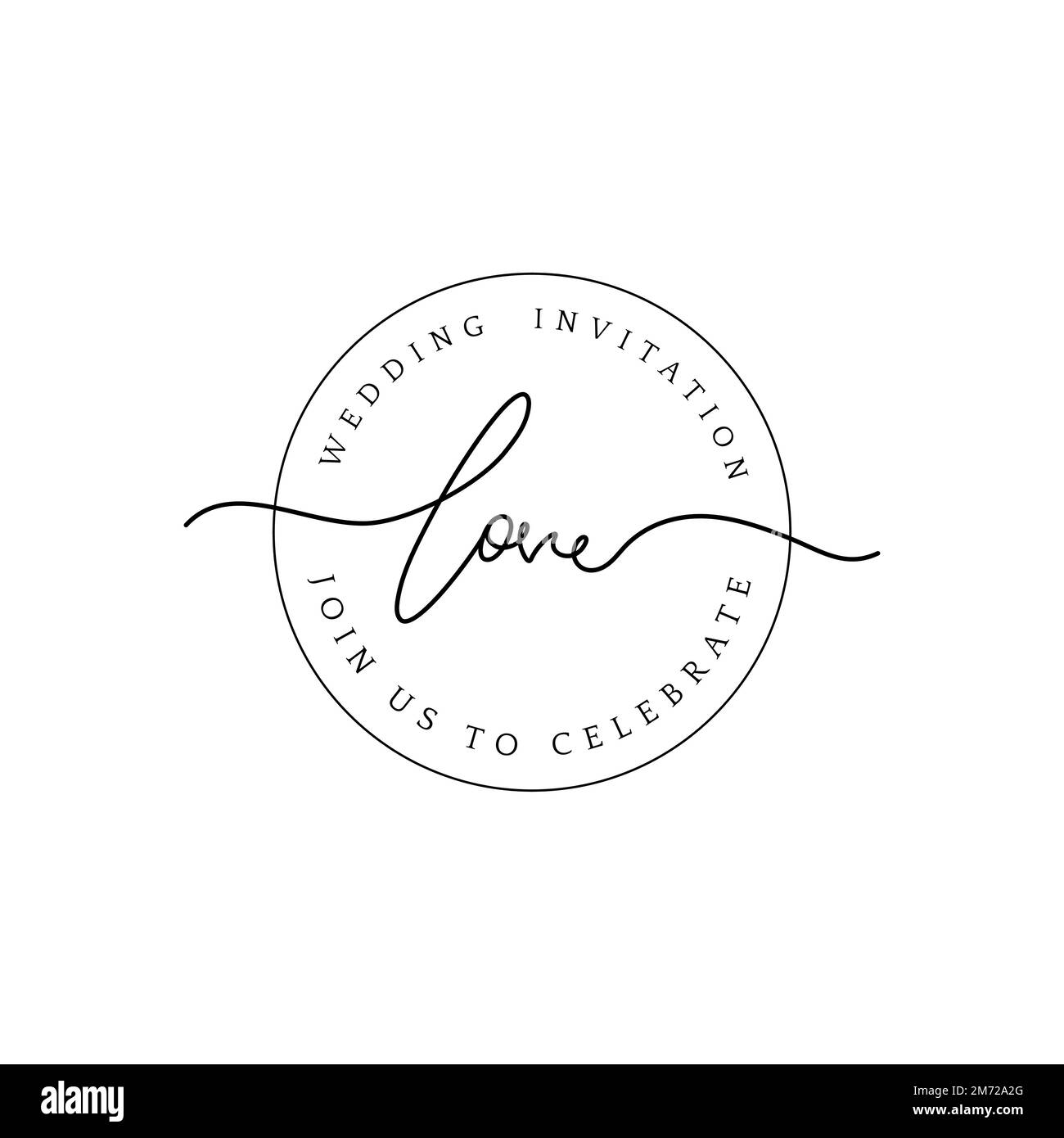 Love wedding invitation badge design vector Stock Vector Image & Art ...