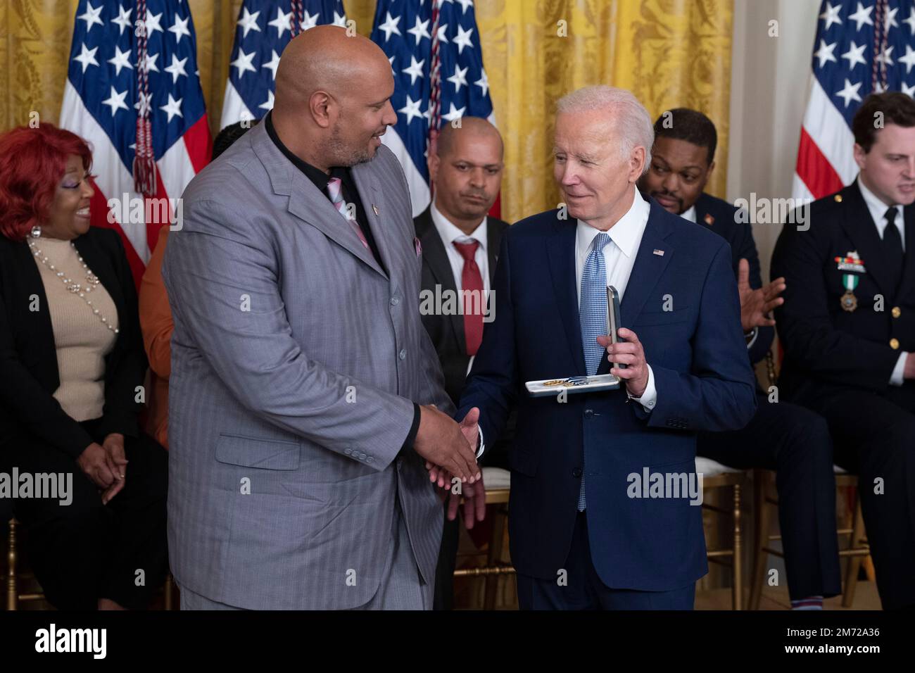 United States President Joe Biden presents the the Presidential ...