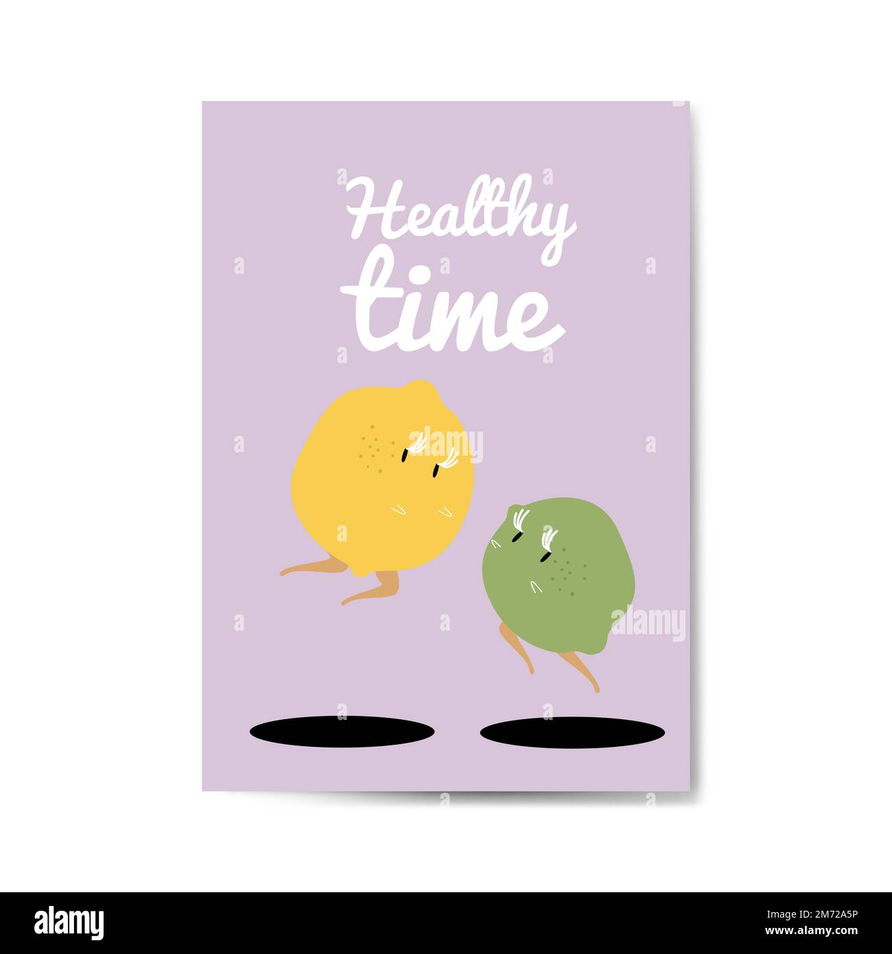 Organic Lime And Lemon Cartoon Character Vector Stock Vector Image And Art Alamy