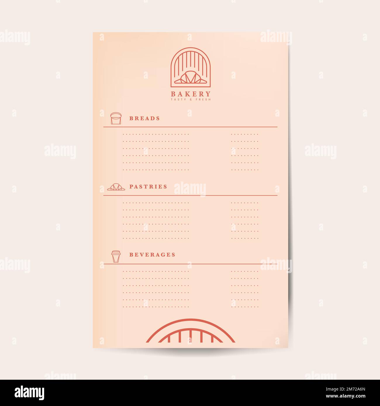 Pastries and beverages menu template vector Stock Vector Image & Art ...