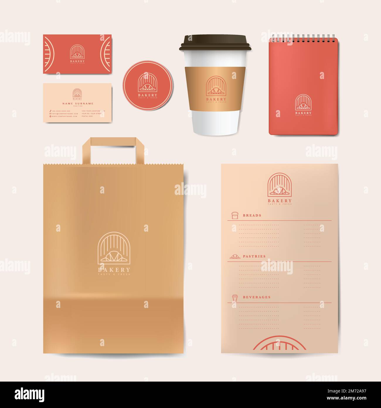 Paper branding mockup vector set Stock Vector Image & Art - Alamy