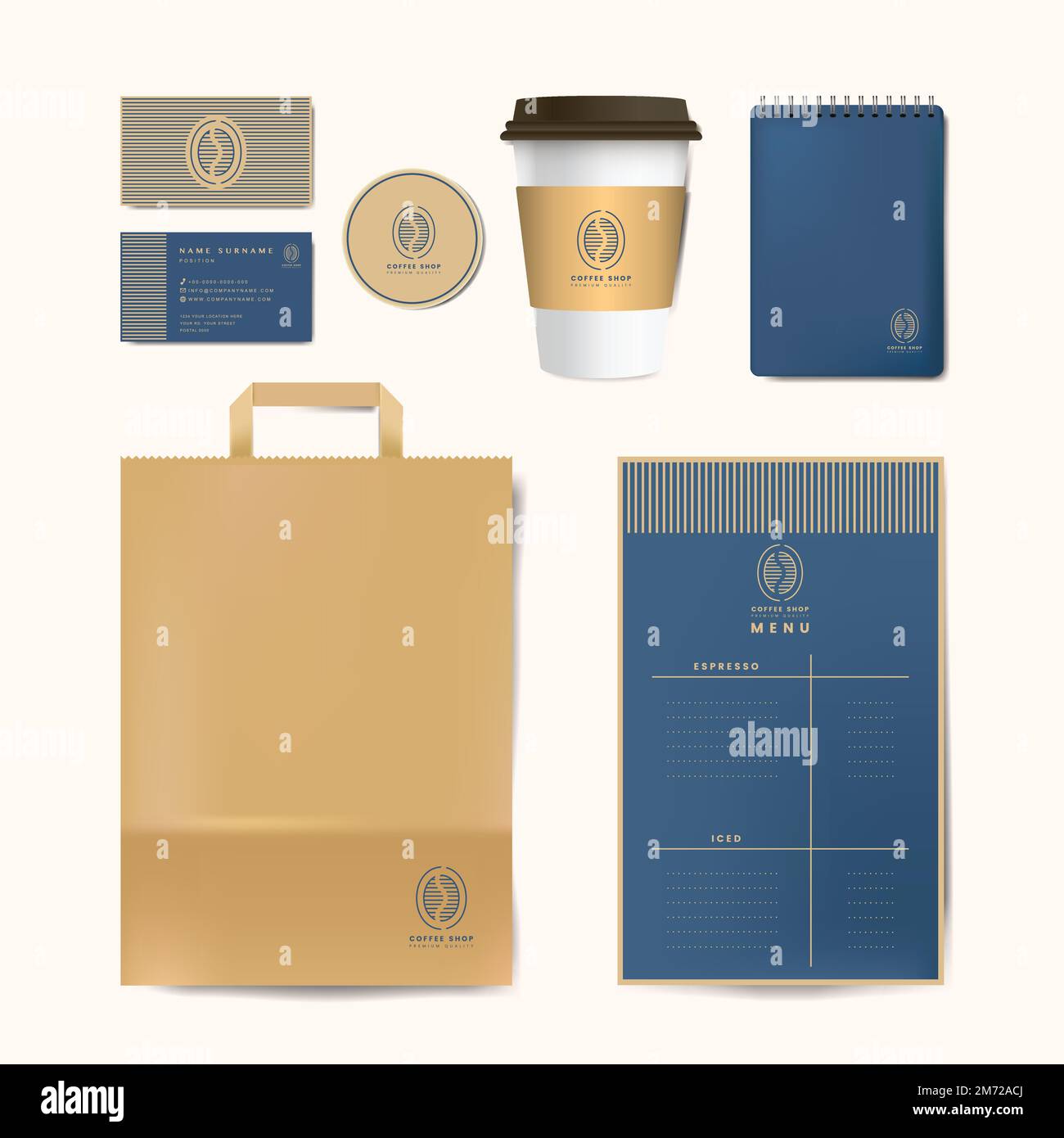 Mockup template branding shop Stock Vector Images - Alamy