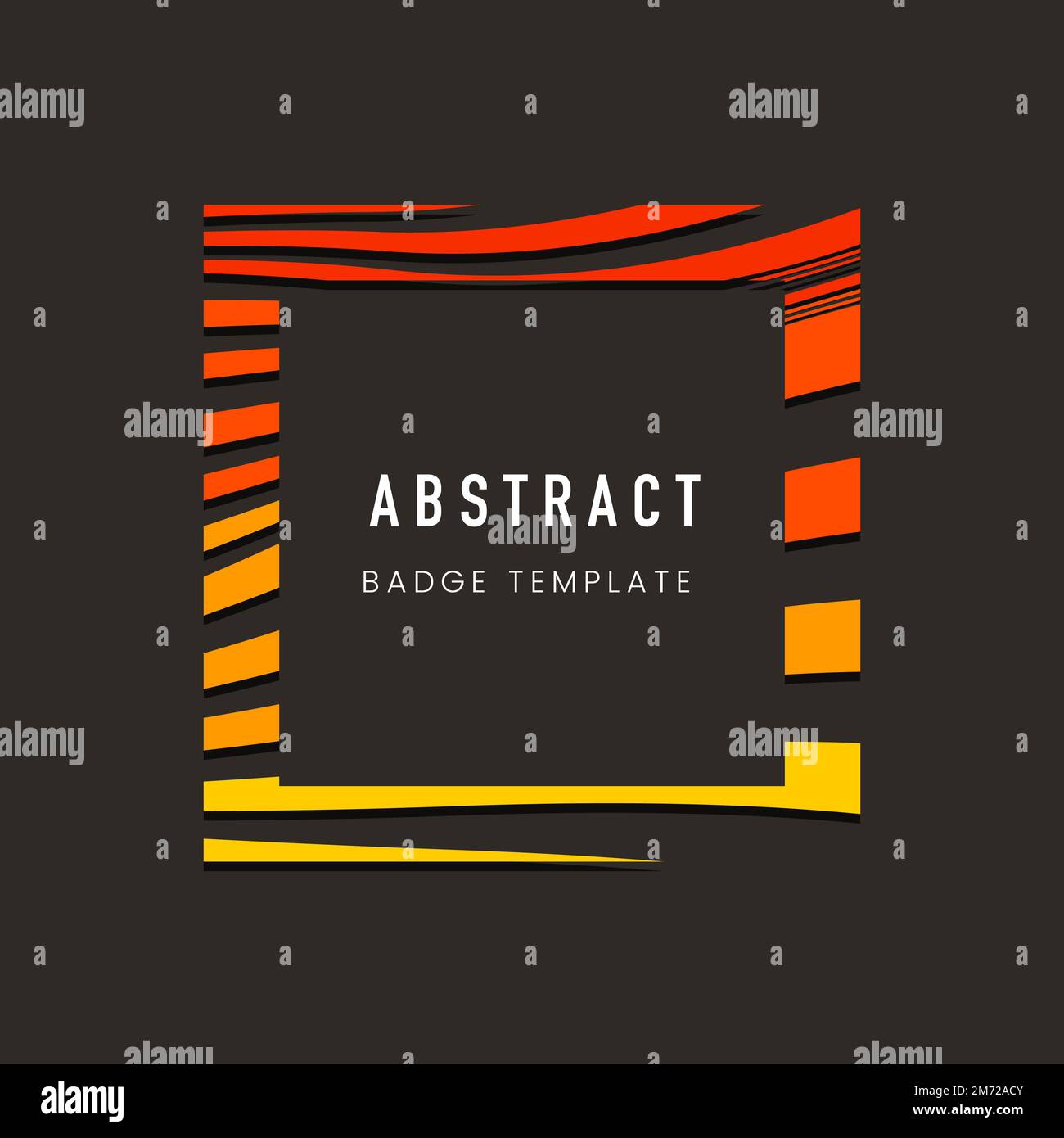 Orange square abstract badge template vector Stock Vector Image & Art ...