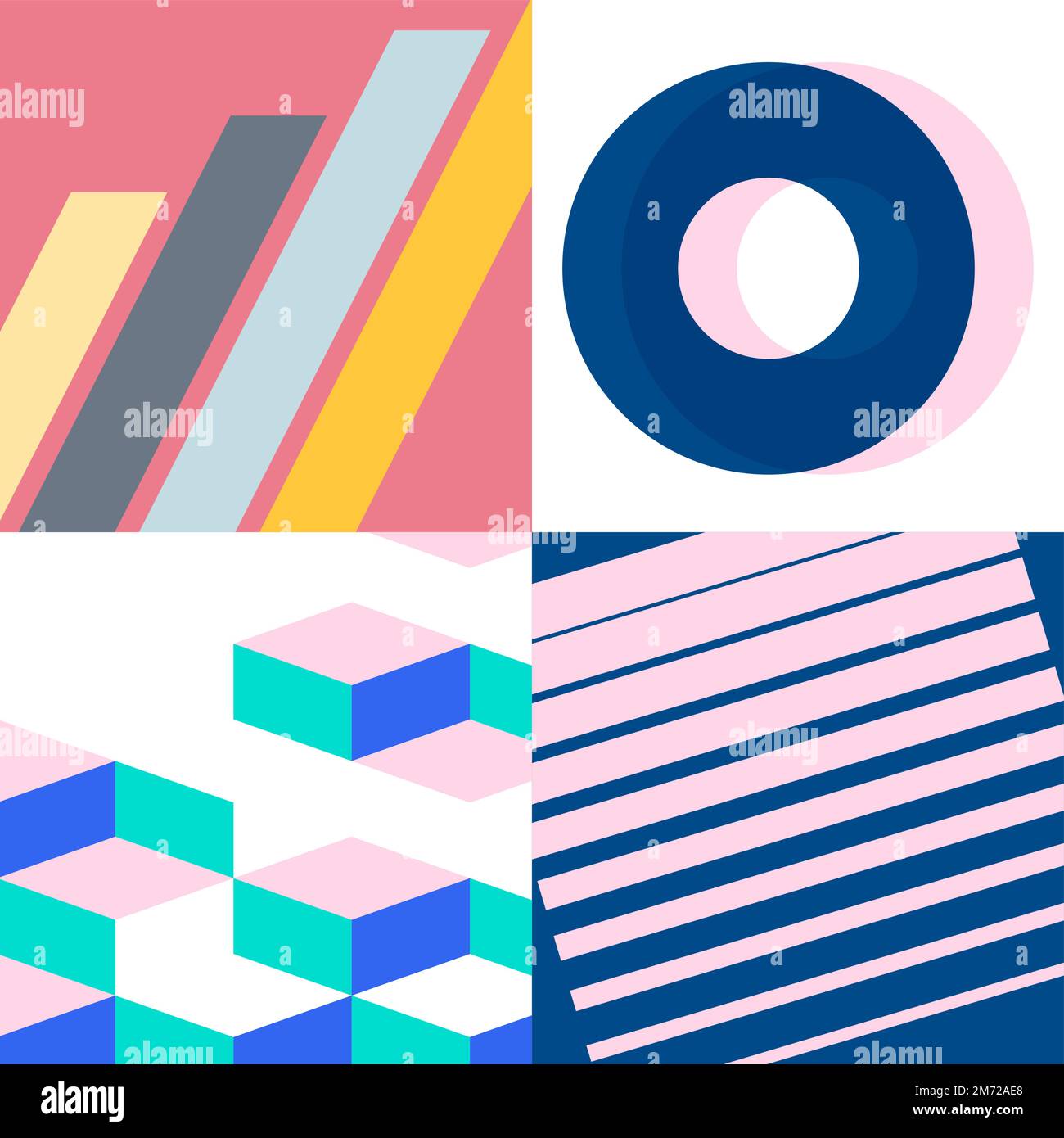Colorful Swiss graphic design patterns collection Stock Vector Image ...