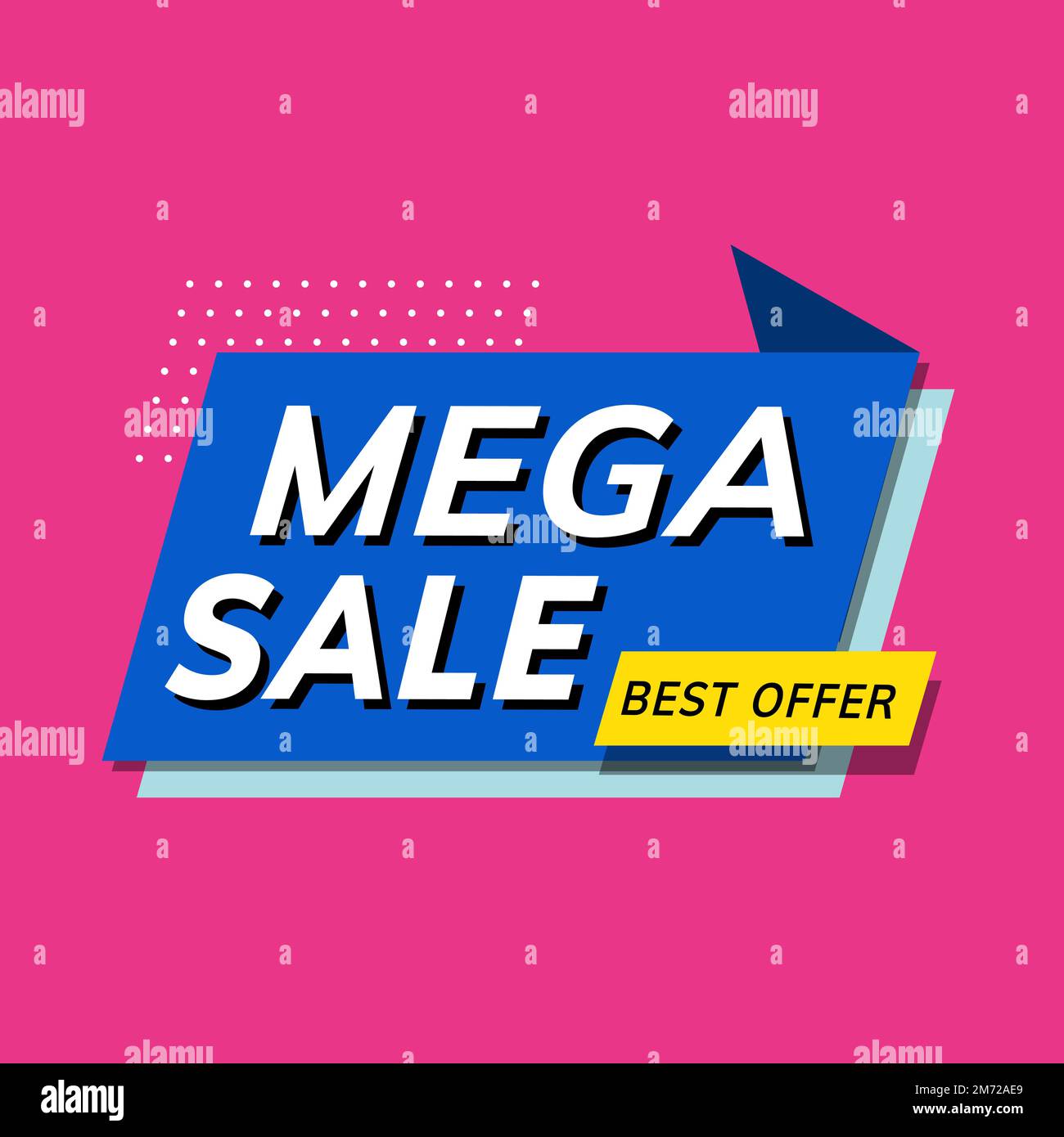 Mega sale best offer shop promotion advertisement vector Stock Vector ...