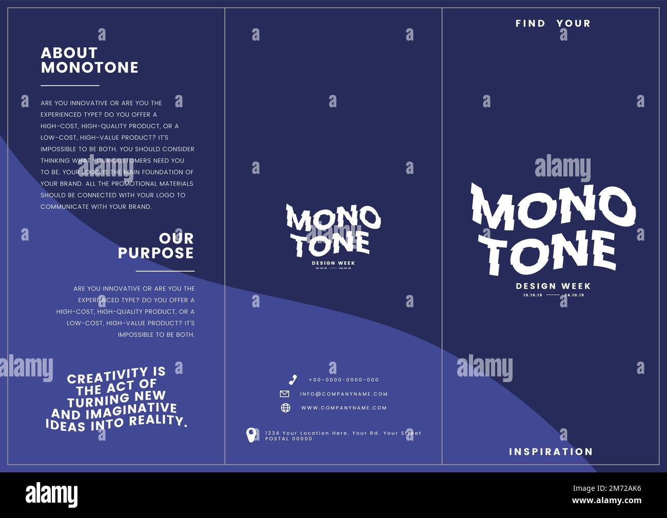 Monotone corporate brochure template mockup vector Stock Vector Image ...