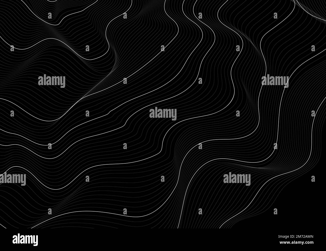 Black and white abstract map contour lines background Stock Vector ...