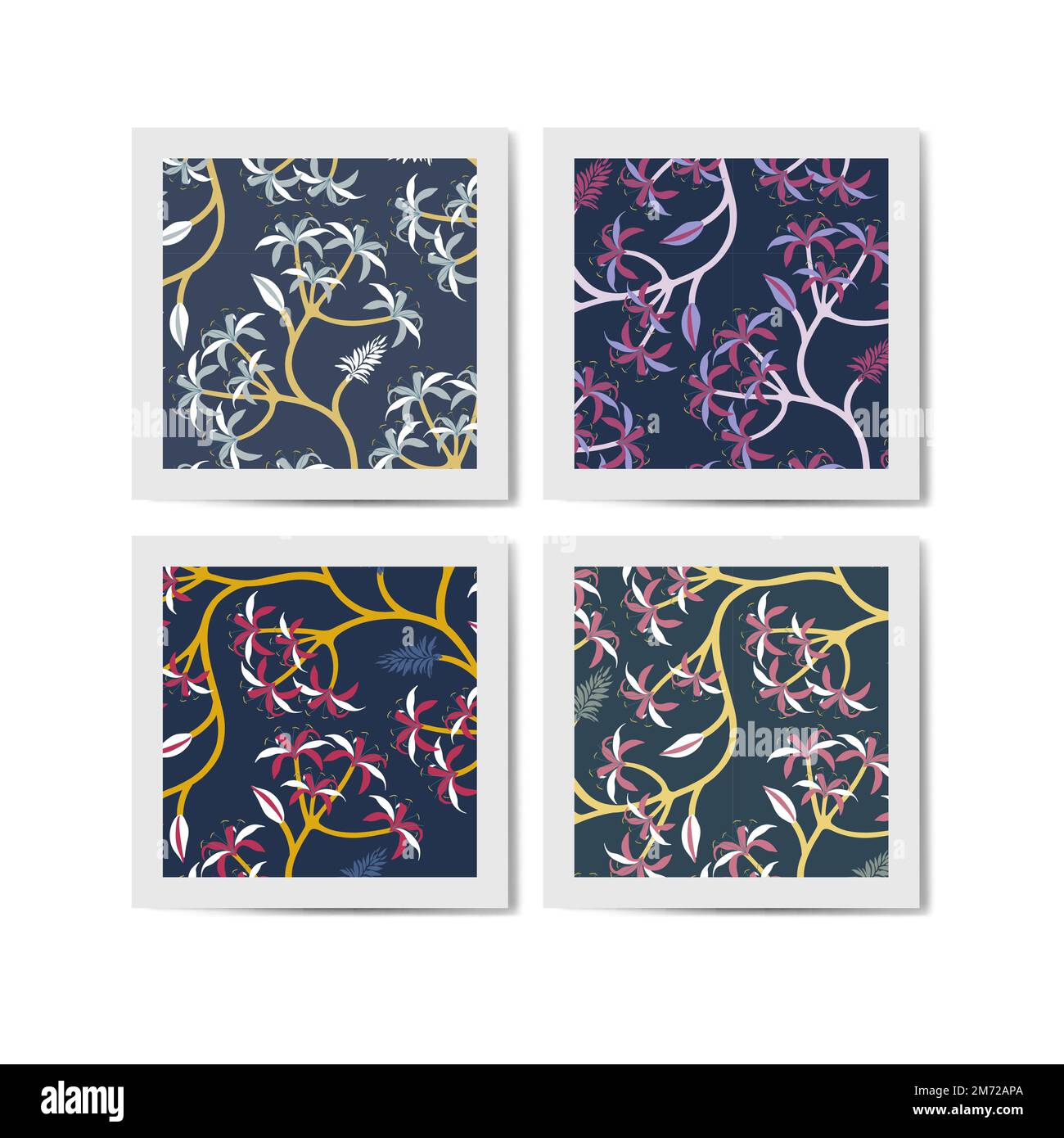 Jungle vine garden pattern Stock Vector Images - Alamy