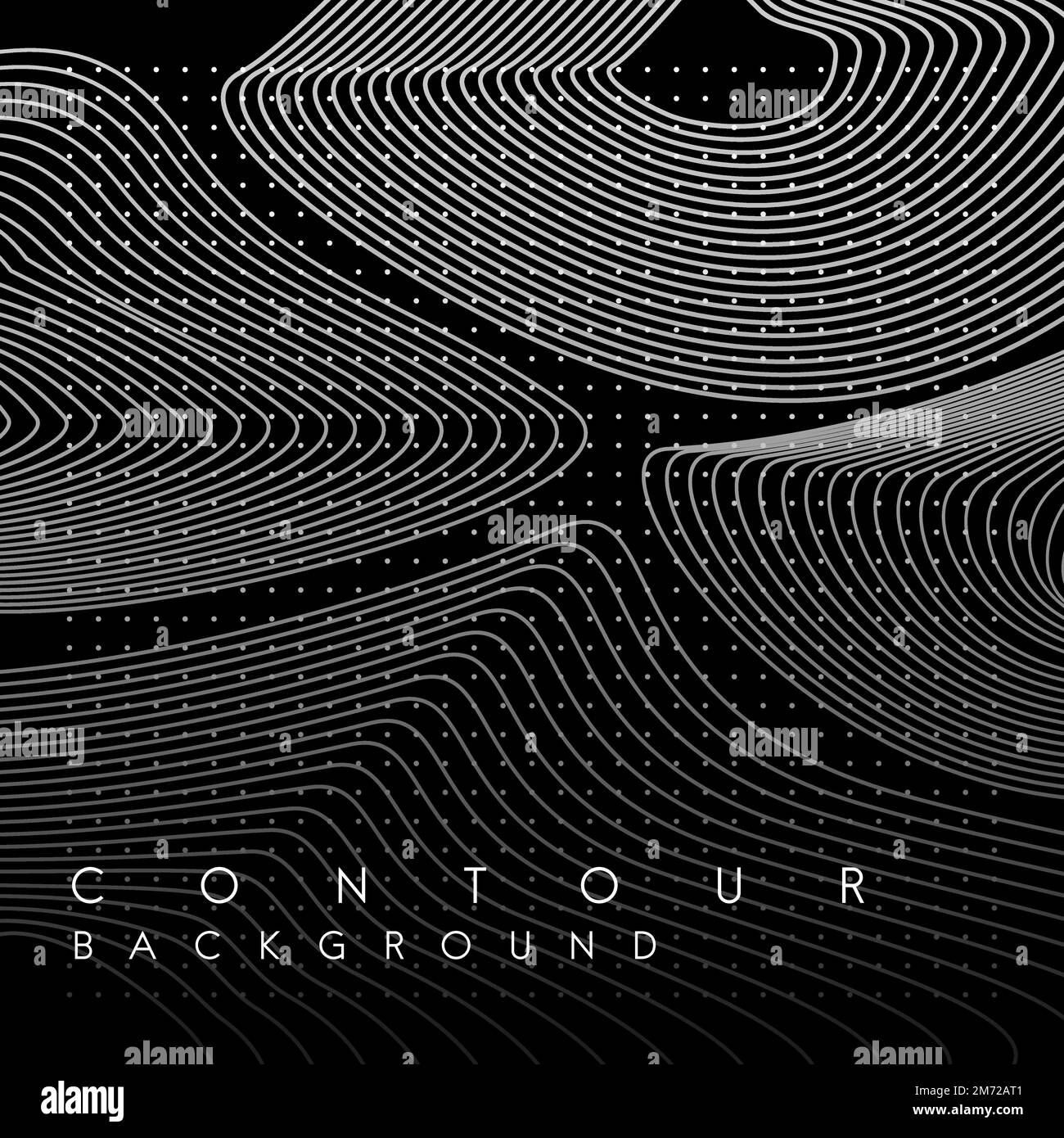 Black and white abstract map contour lines background Stock Vector ...