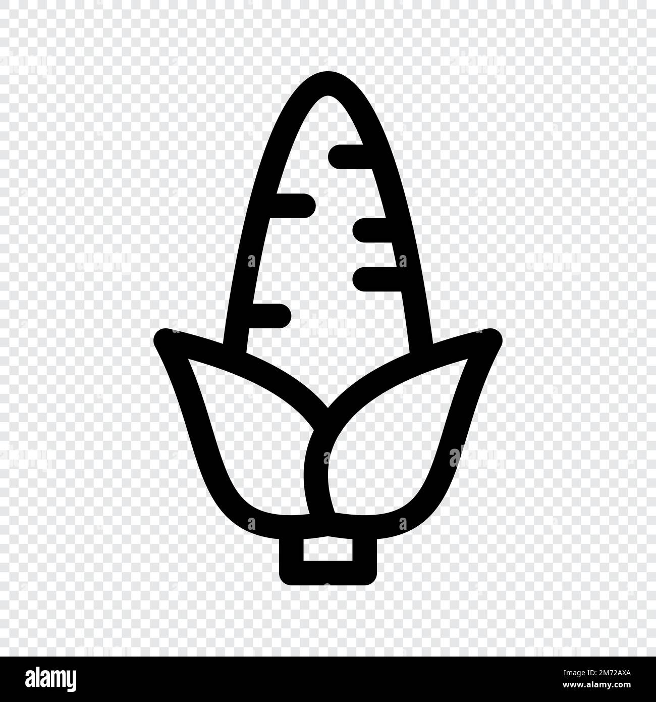 Corn icon. Outline corn vector icon for web design isolated background ...